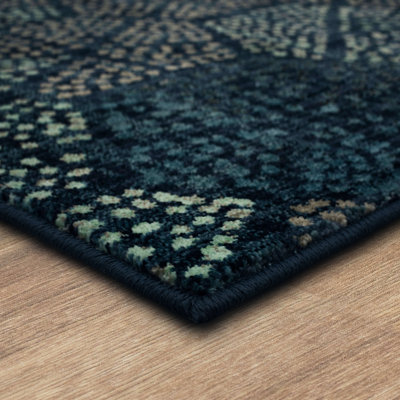 Scott Living Geometric Indigo Rug | Wayfair