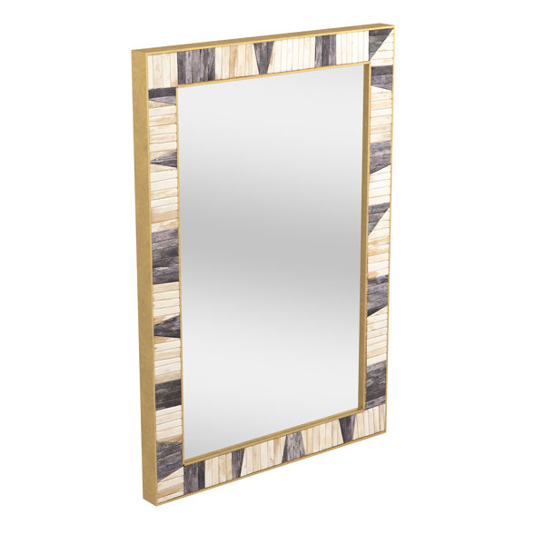 Birch Lane™ Masala Rectangle Bone Wall Mirror | Wayfair