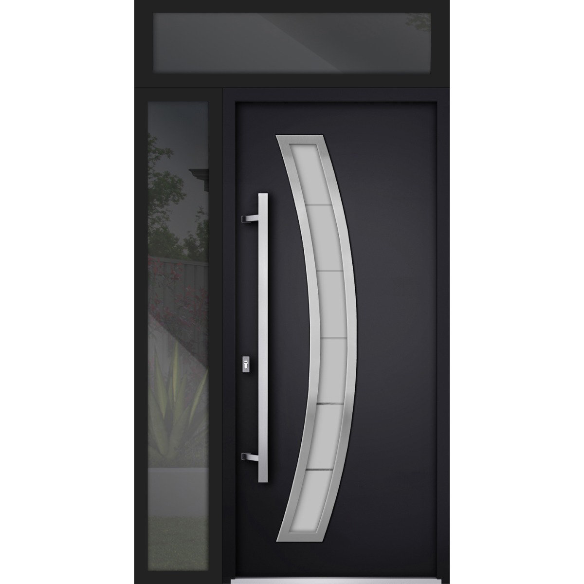 VDomDoors Front Exterior Prehung Steel Door / Deux 6500 / Side And Top ...