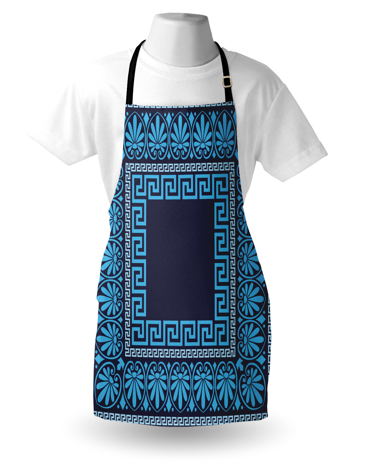 East Urban Home Greek Apron Unisex, Intricate Floral Fret Themed, Adult ...