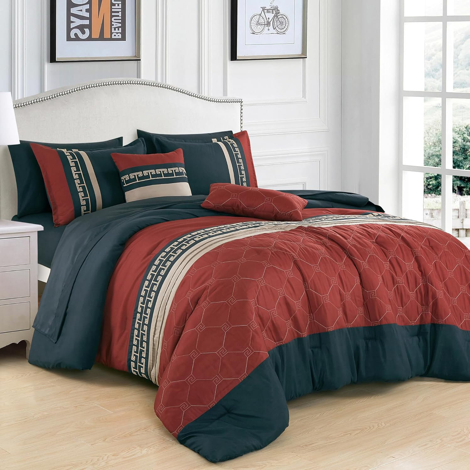 Home Mart Goods 9 Piece Polyester Comforter Set | Wayfair