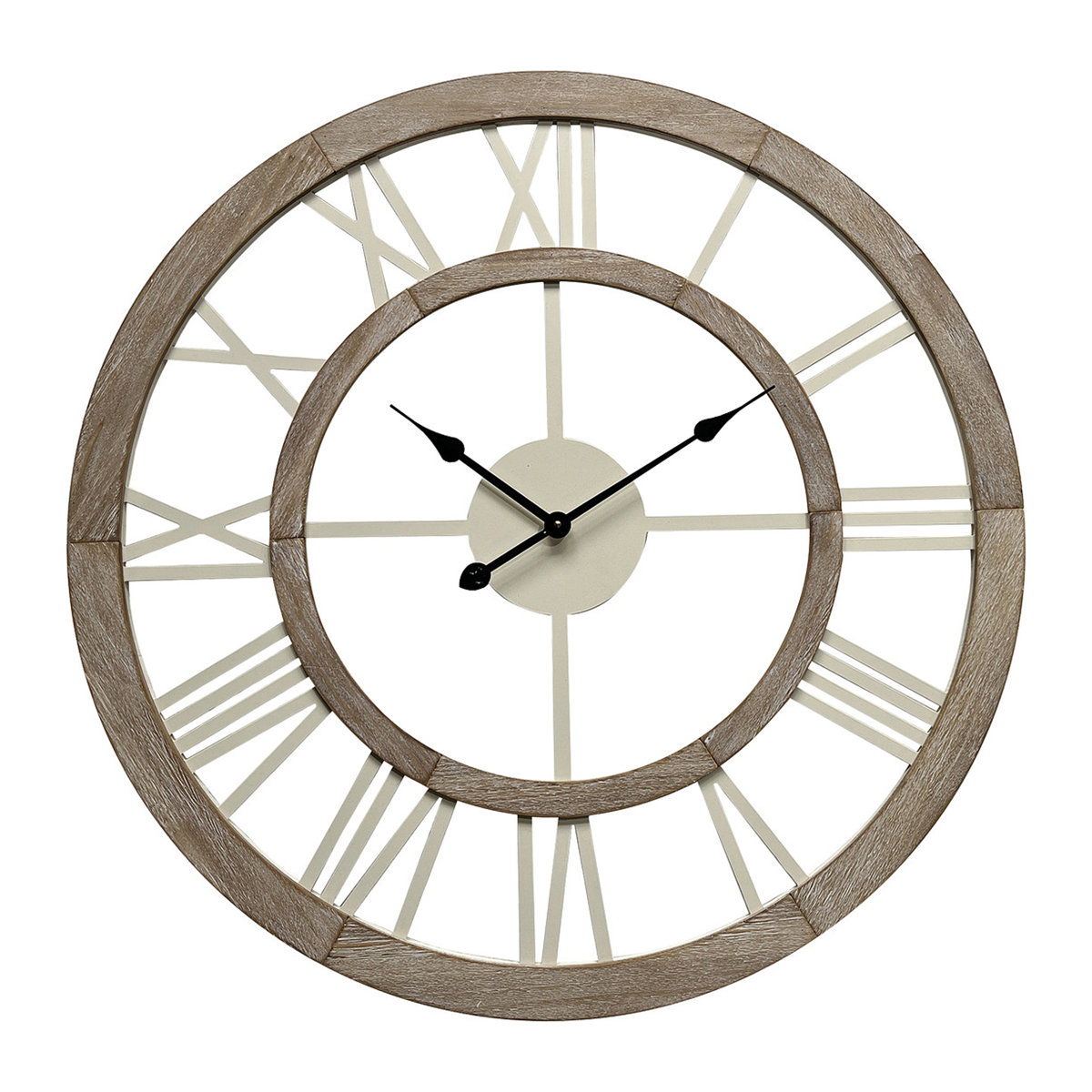 Gracie Oaks Elara Wood Modern Farmhouse Wall Clock & Reviews | Wayfair