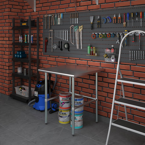 Amgood Stainless Steel 35'' H Open Base Work Table & Reviews | Wayfair