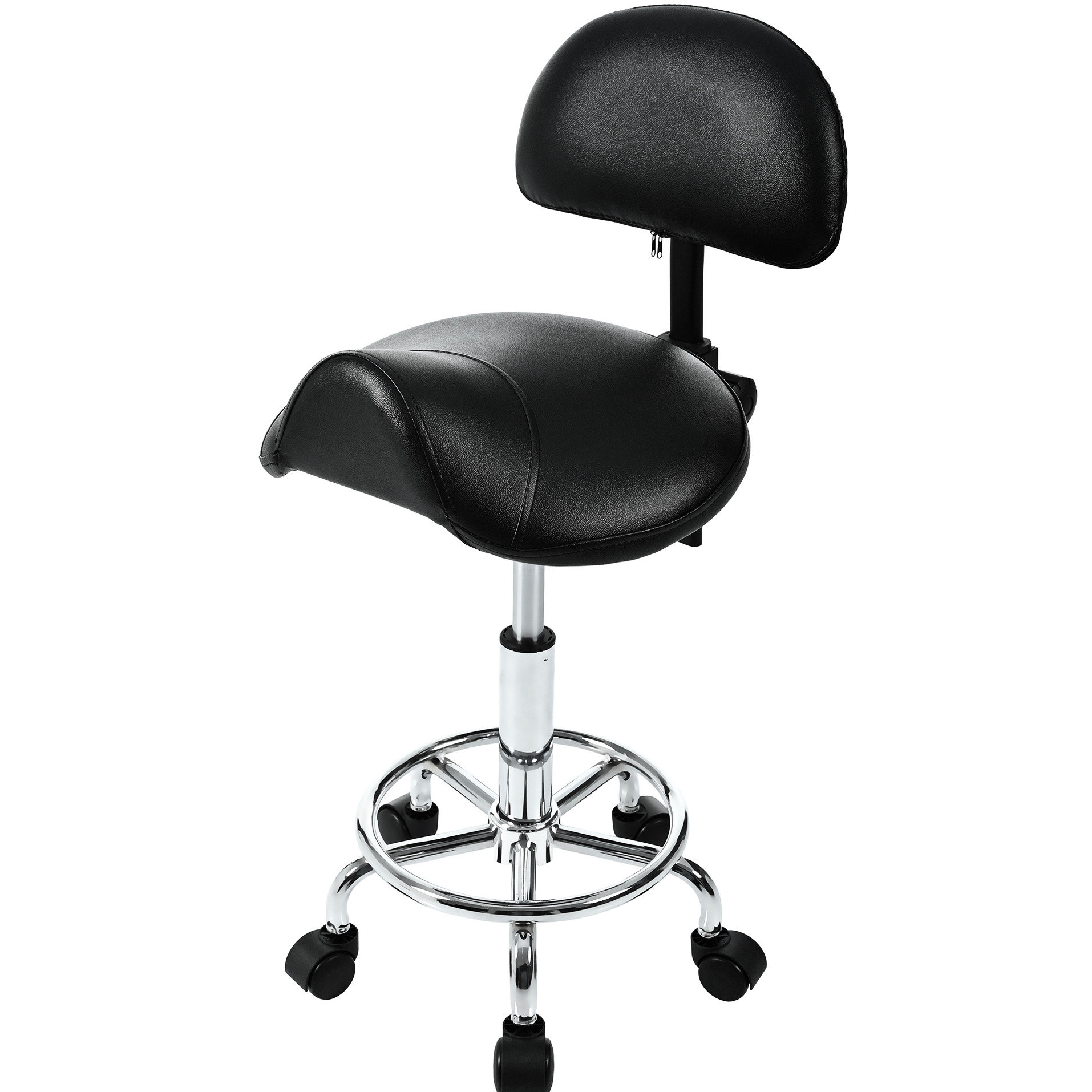 Ebern Designs Saddle Stool With And Foot Rest Ring, Ergonomic ...