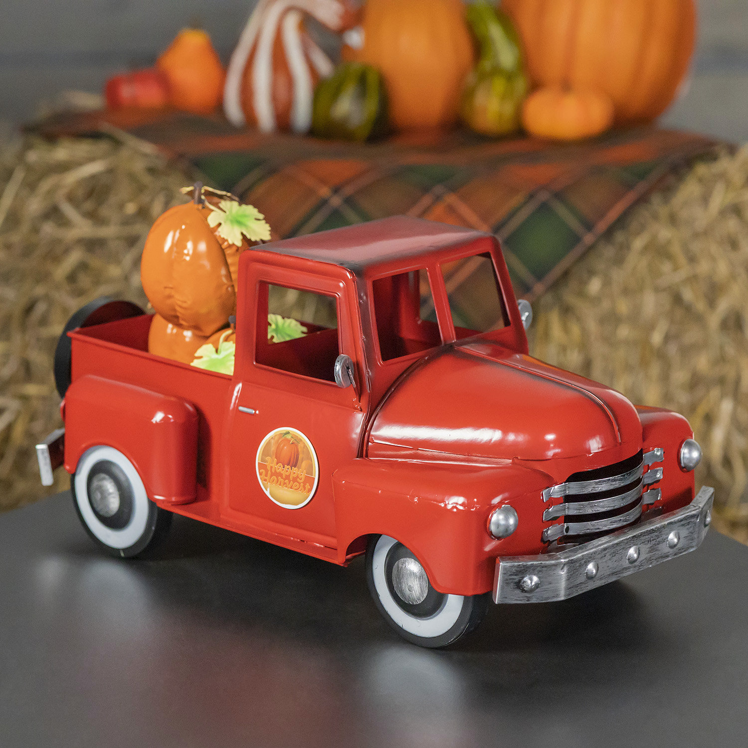 Williston Forge Small Multi-Seasonal Iron Pickup Truck | Wayfair