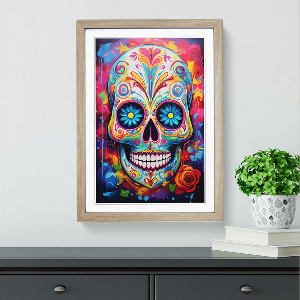 Happy Larry Sugar Skull Abstract | Wayfair.co.uk