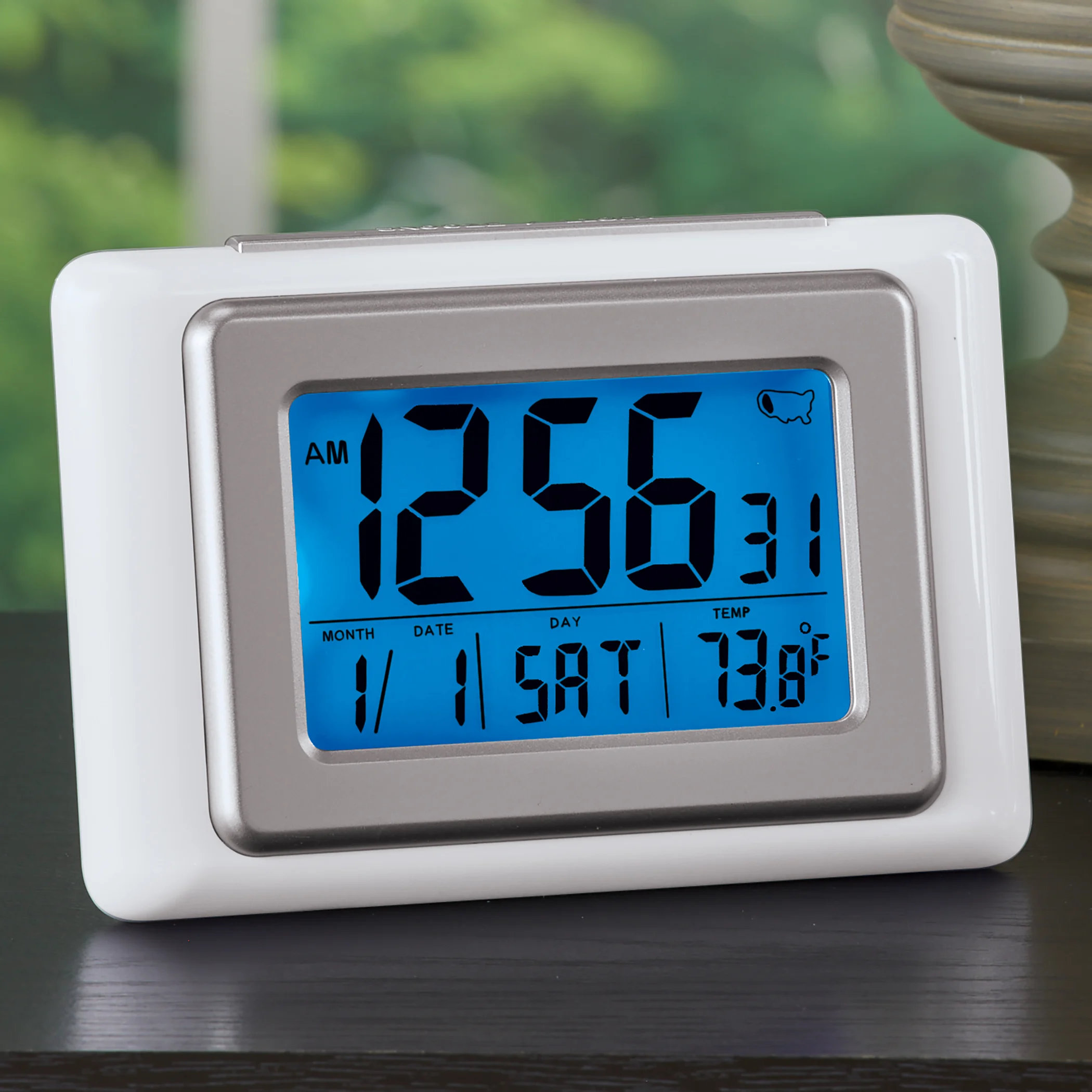 Ebern Designs Atomic Radio-Controlled Digital Alarm Clock | Wayfair