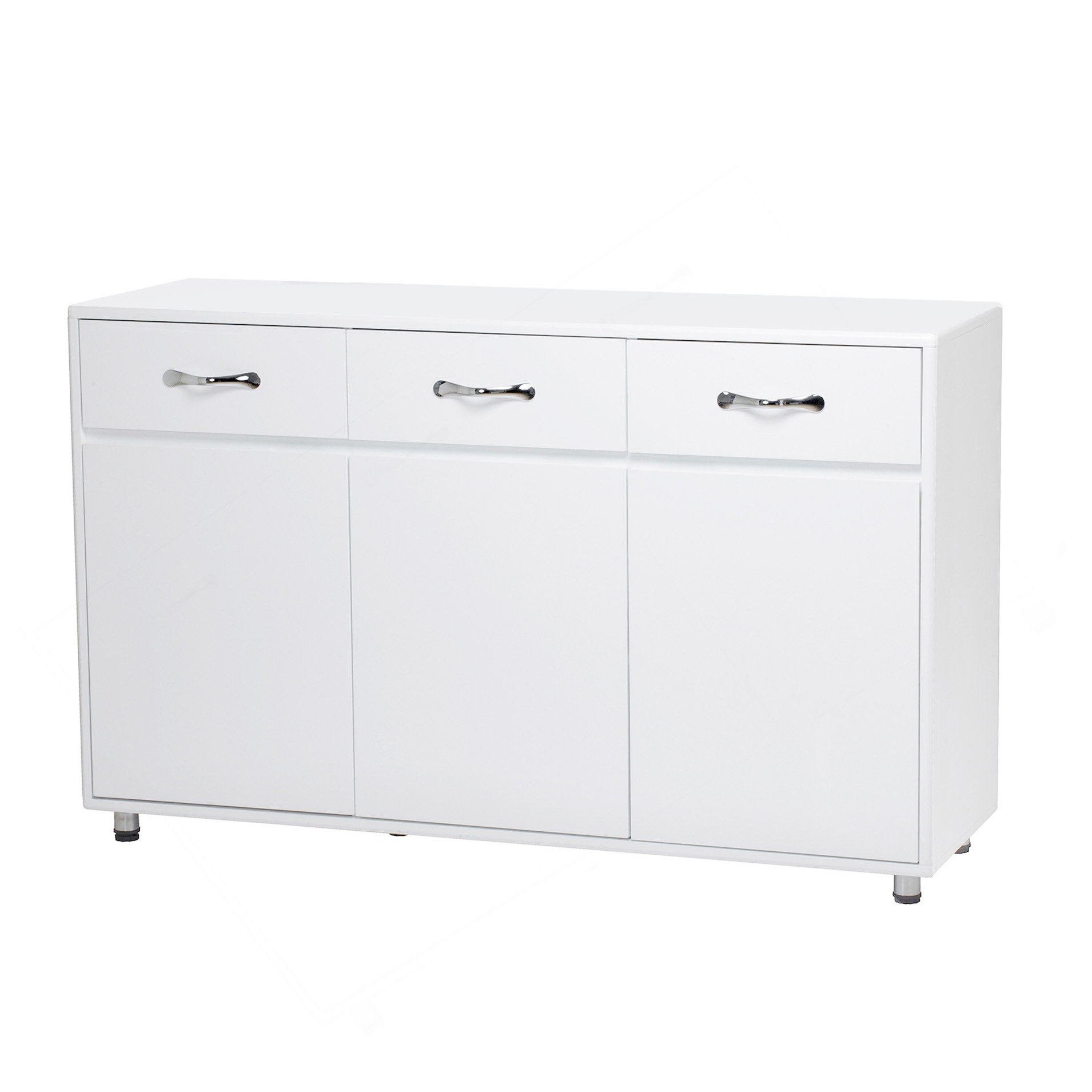 Mercer41 Three Doors Side Table-White | Wayfair