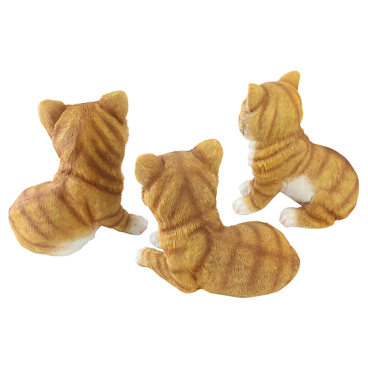 Design Toscano Mini Animals Tabby Kitten Triplets, Baby Cat Statues ...
