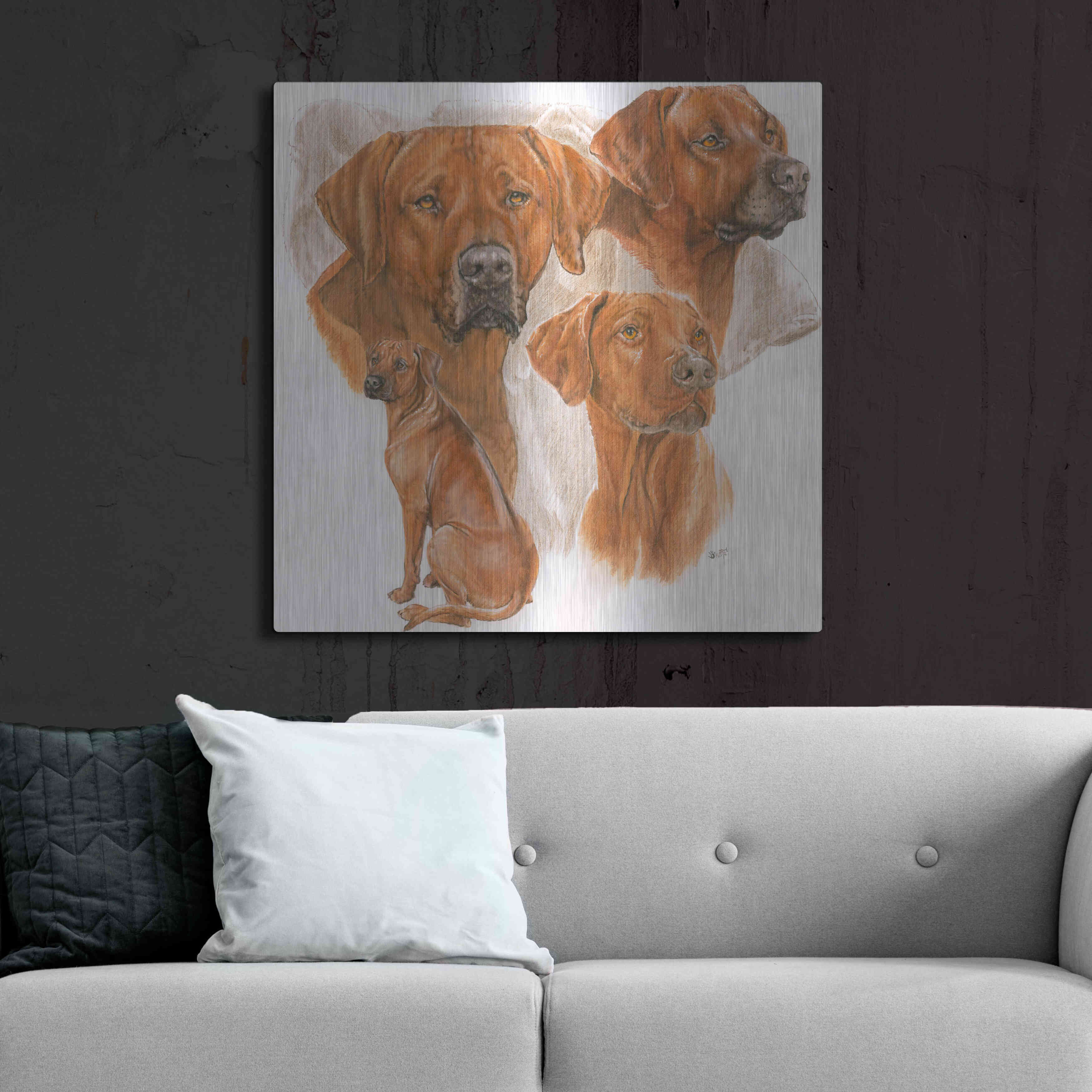 Winston Porter Luxe Metal Art 'Rhodisian Ridgeback' by Barbara Ke ...