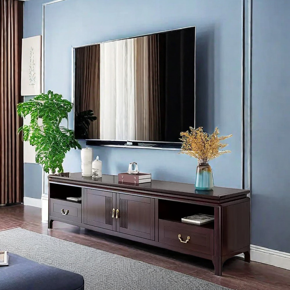 moonlight design Solid wood new Chinese TV cabinet | Wayfair
