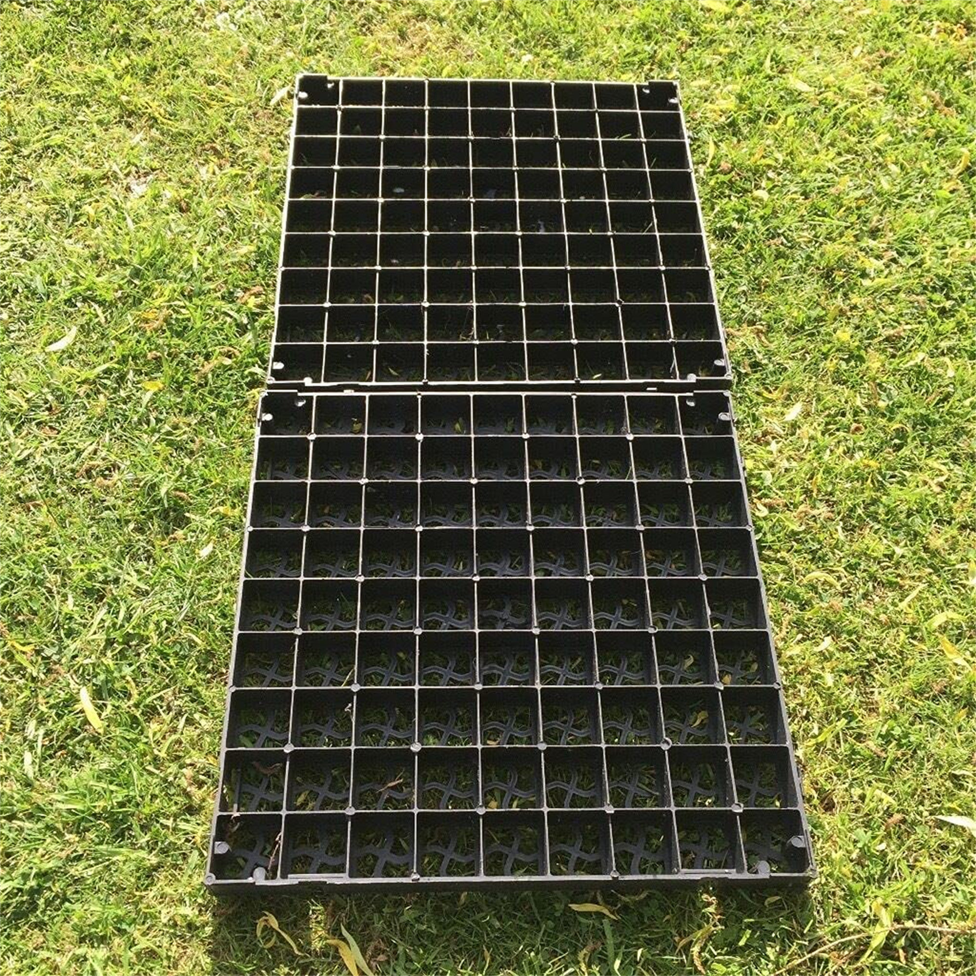Ivy Bronx 12 Pack Black Plastic Paving Driveway Grating Lawn Turf Path ...