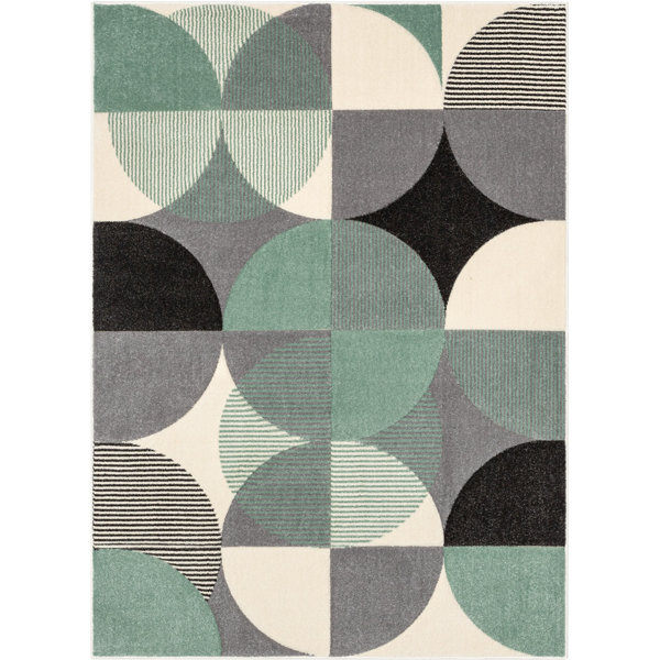 Well Woven Geometric Green/Yellow Area Rug & Reviews | Wayfair