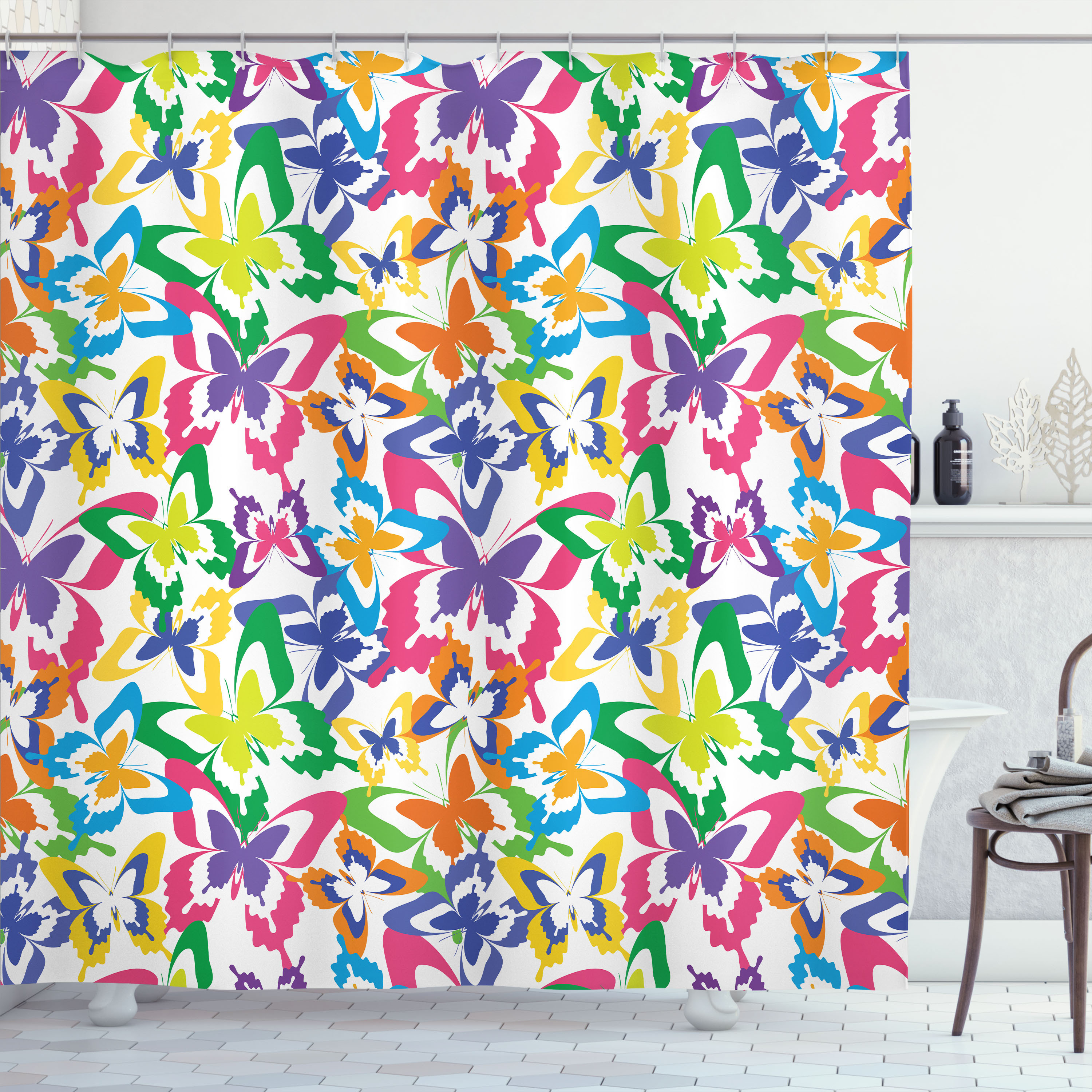 East Urban Home Colorful Shower Curtain Movement Lifestyle Art ...
