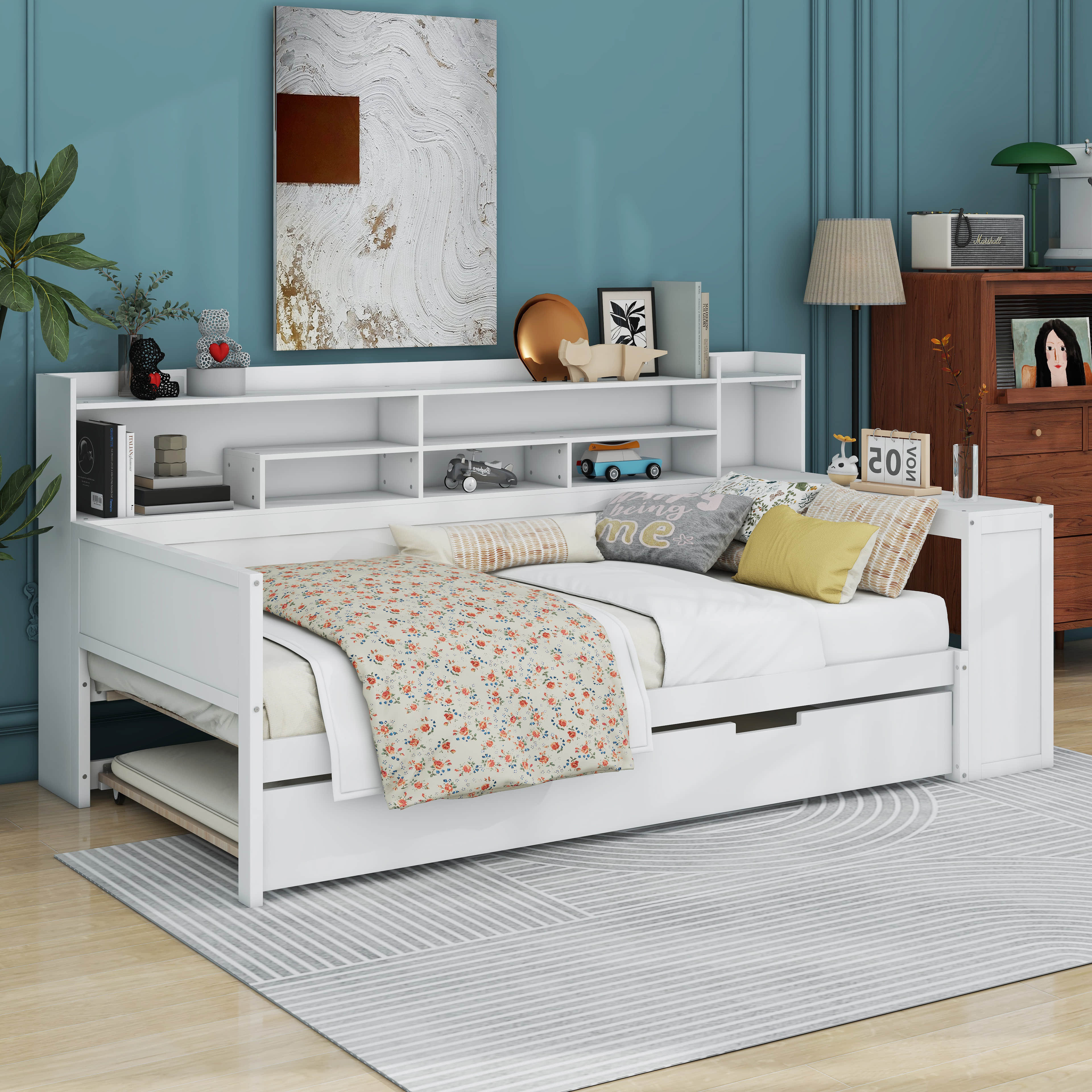 Red Barrel Studio® Versatile Wooden Twin Size Daybed With Storage ...