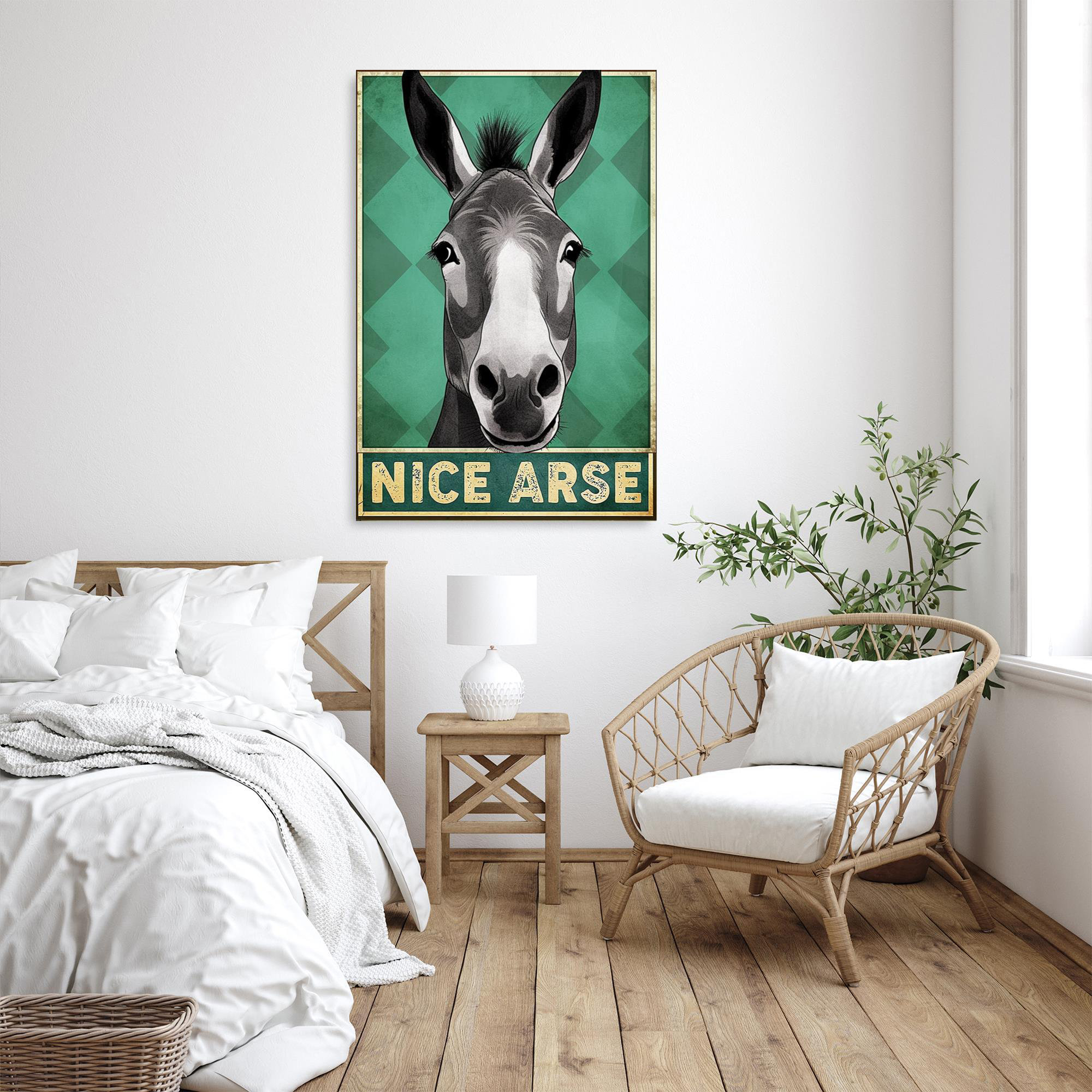 Trinx Nice Arse Donkey 1 - 1 Piece Rectangle Graphic Art Nice Arse ...