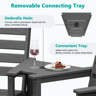 Lark Manor™ Wolak HDPE Outdoor Tall Adirondack Chair With Table ...