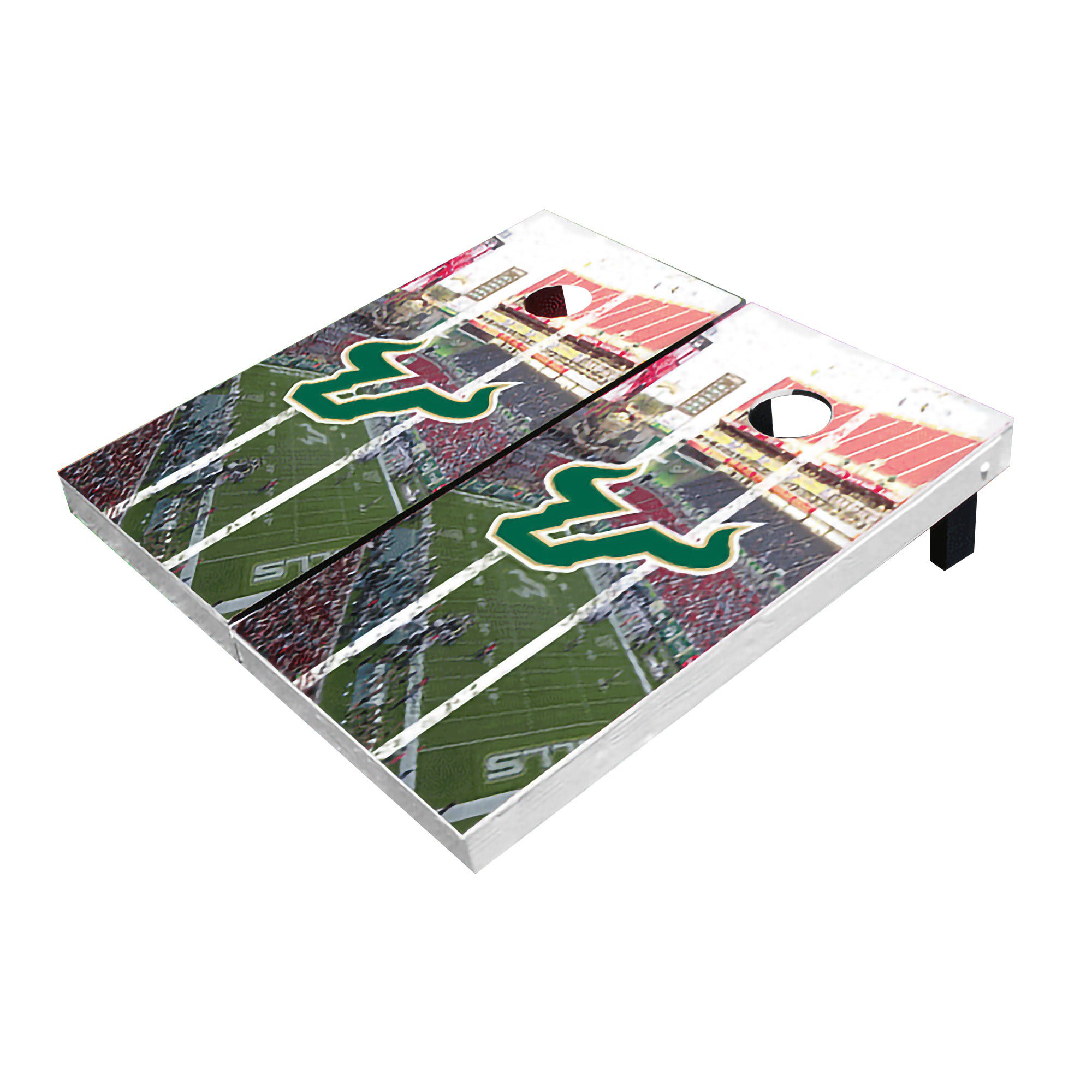 Skip's Garage 2' X 3' USF Bulls Stadium Long Stripe Themed Cornhole ...