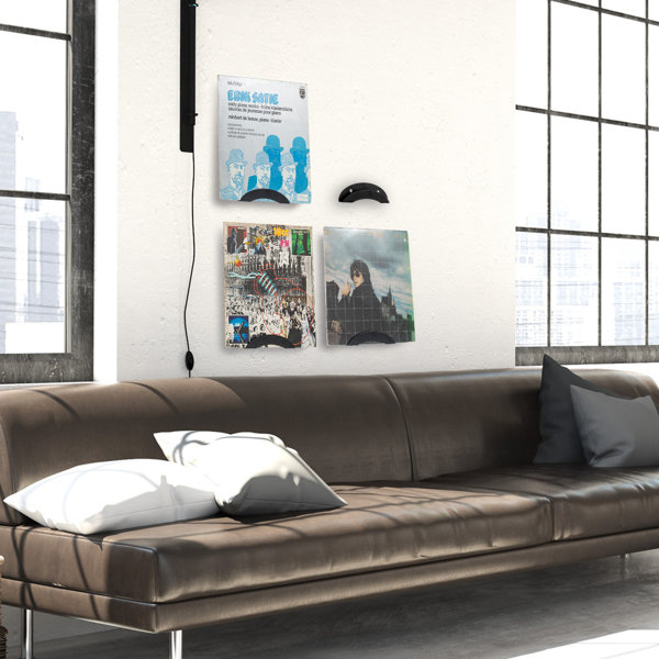 Ebern Designs Metal Vinyl Record Album Wall Mounted Media Storage | Wayfair