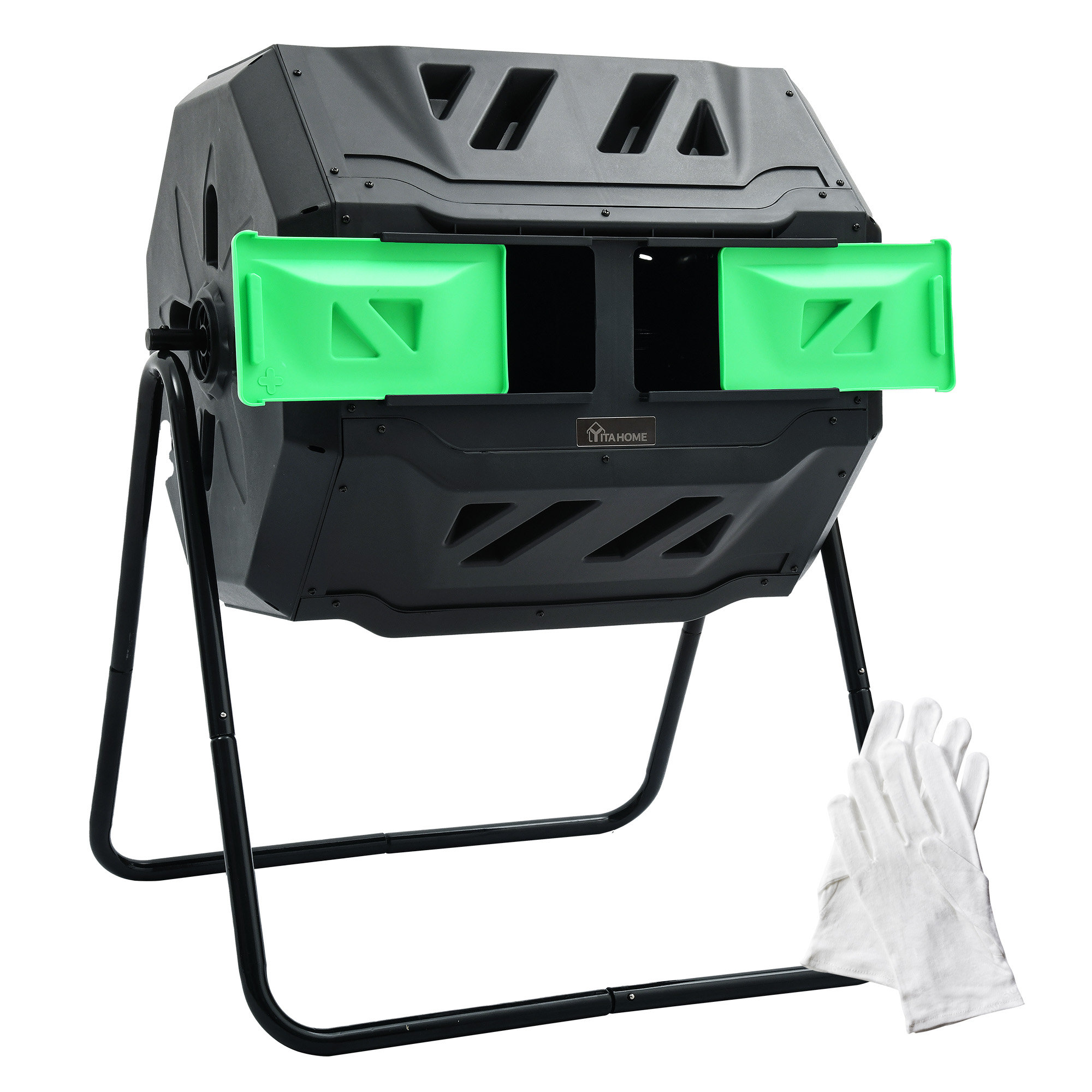 YITAHOME 43 Gal. Plastic Outdoor Tumbler Composter & Reviews | Wayfair