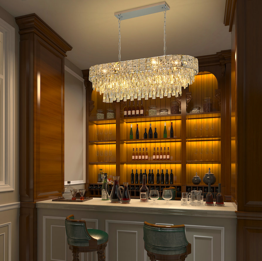 Akari Lanterns Hikari Tiered Linear Crystal Chandelier | Wayfair