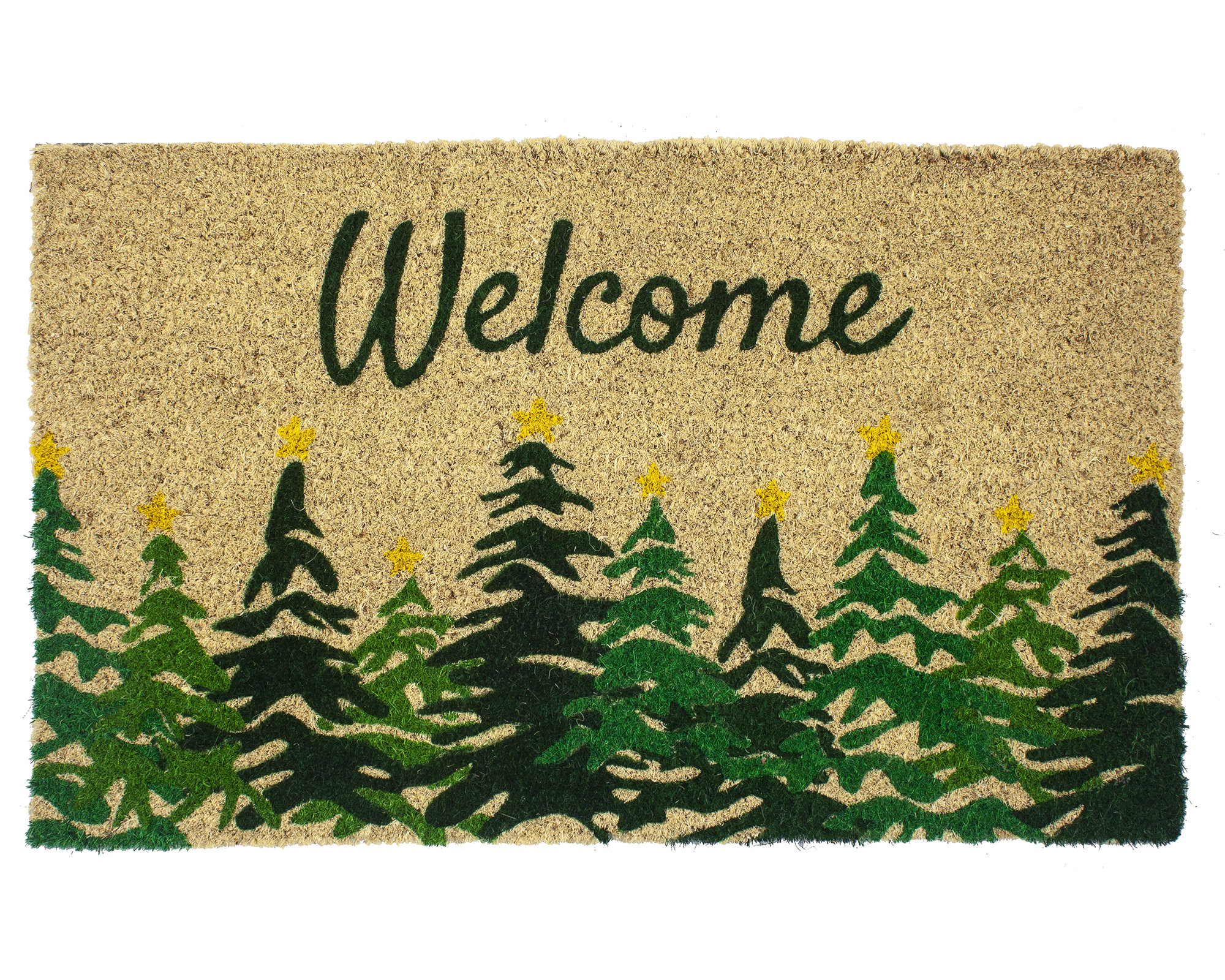 Millwood Pines Rolen Winter Fir Coir Doormat with Backing & Reviews ...