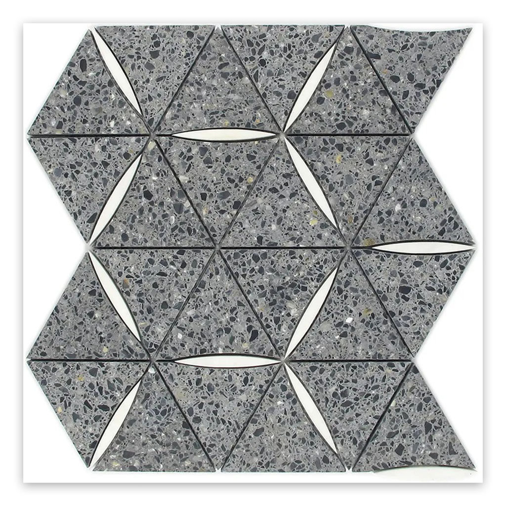 Apollo Tile Stellare 11 x 13 Terrazzo, Marble Mosaic Triangle Tile (4. ...