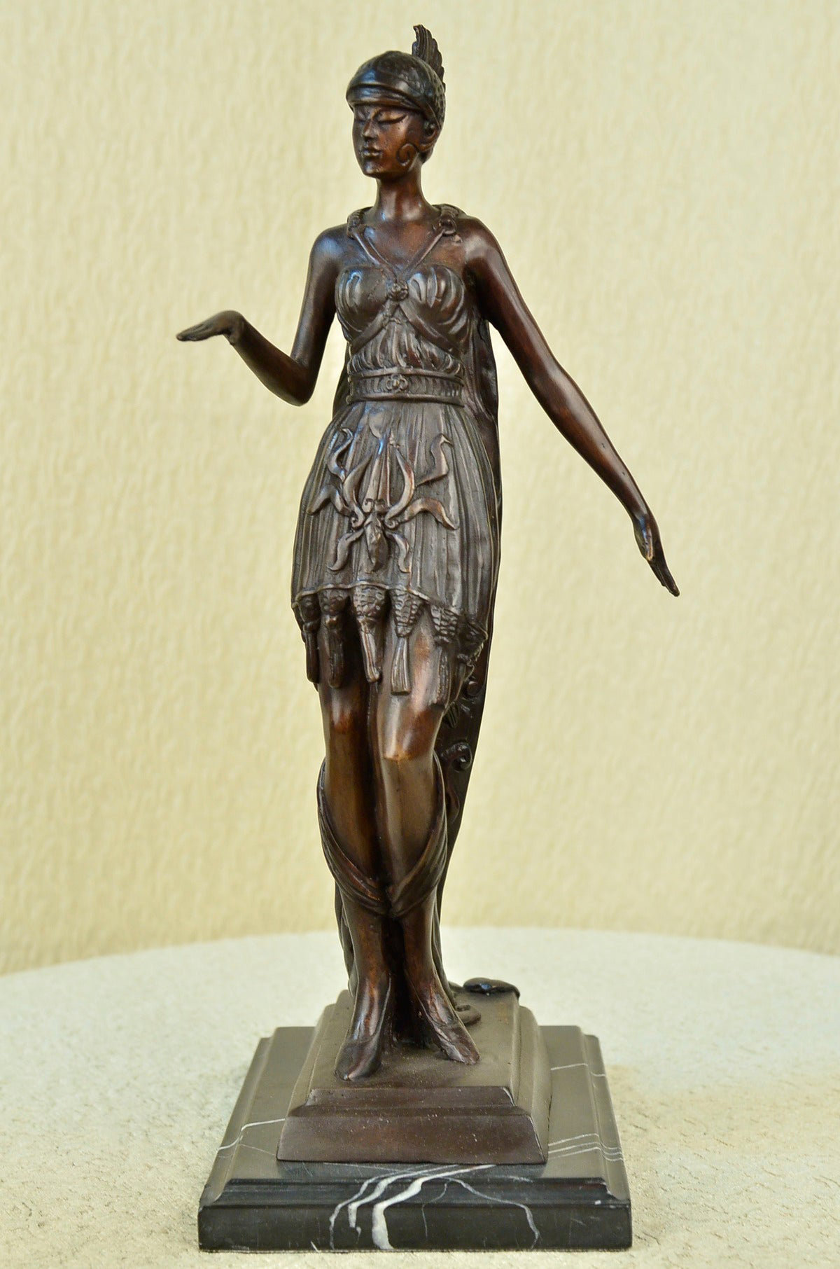 World Menagerie WARRIOR WOMAN KNIGHT 100% SOLID BRONZE STATUE LADY ...
