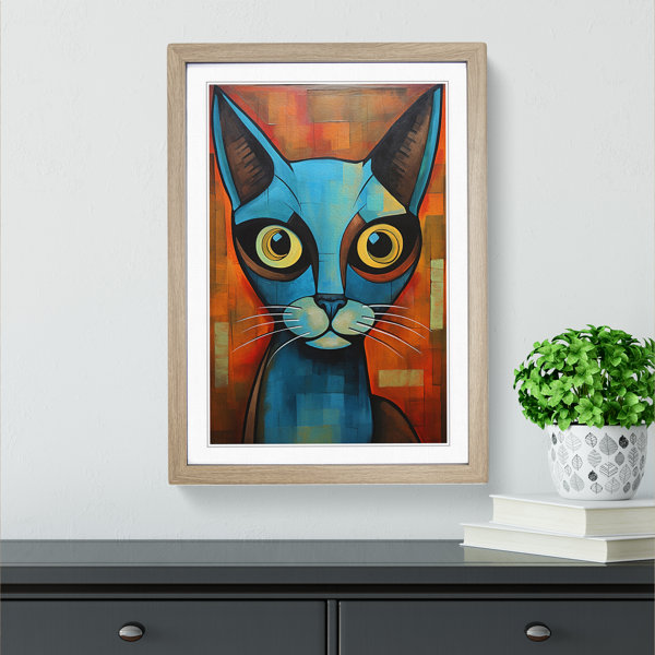 Marlow Home Co. Siamese Cat Expressionism No.2 - Single Picture Frame ...