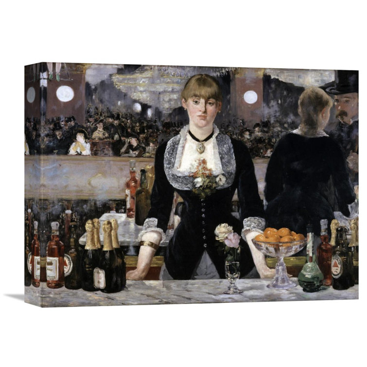 Vault W Artwork Reproduction d'art sur toile tendue, "Bar at the Folies ...