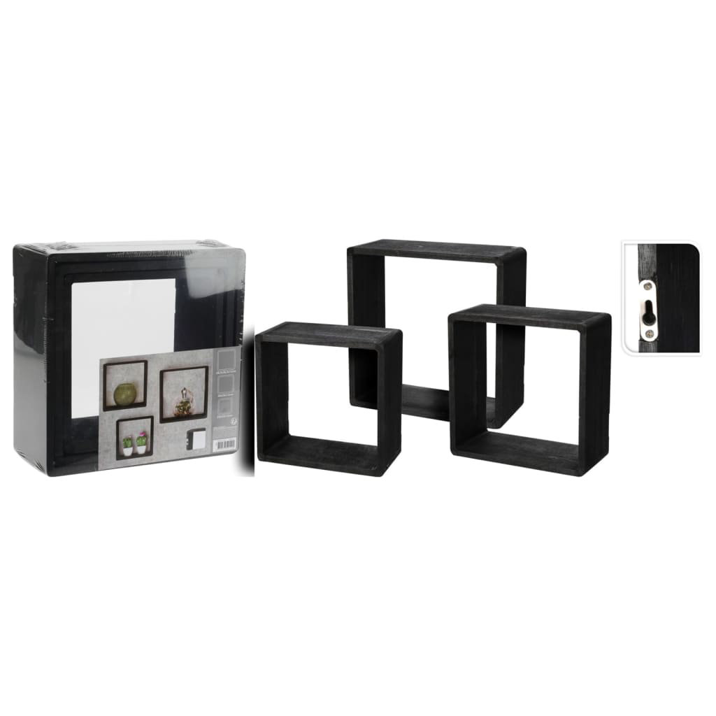 VidaXL Landeverde 3 Piece Square Paulownia Solid Wood Floating Shelf ...