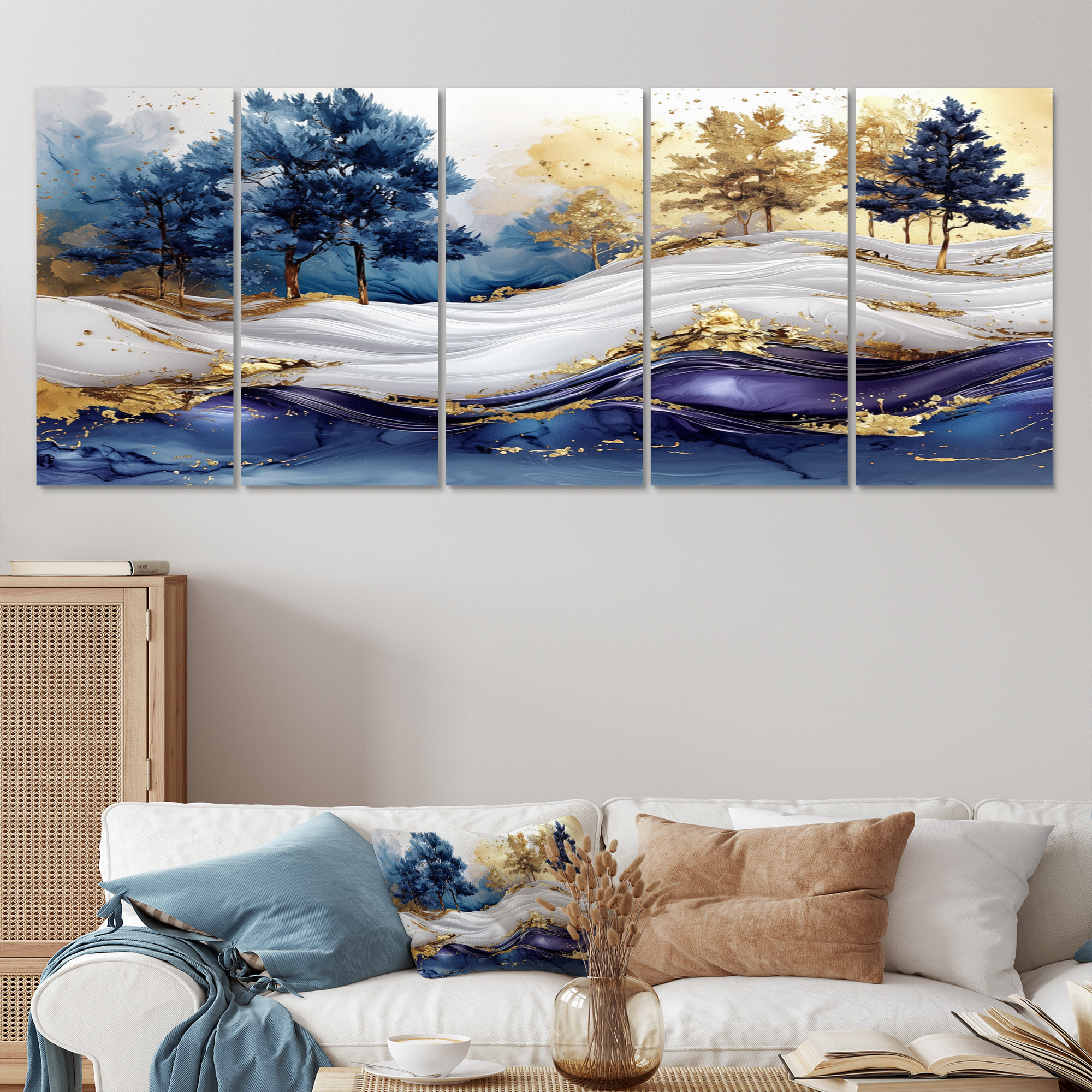 Winston Porter Aldreth - Abstract Landscape Wall Art - Modern Wall Art ...
