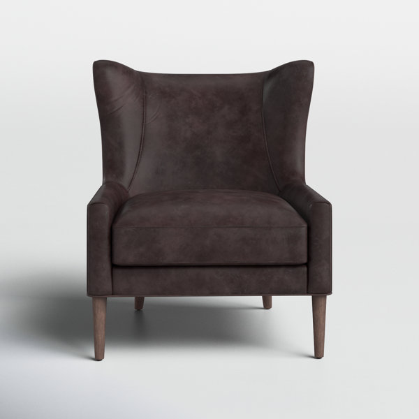 Leather Wingback Accent Chairs You'll Love | Wayfair