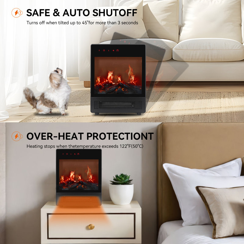 RAYS Portable 3d Flame Heater With Remote Control & Reviews | Wayfair