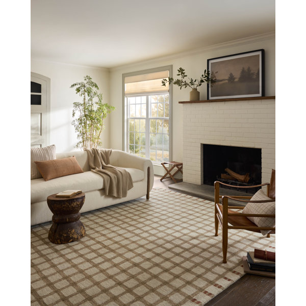 Magnolia Home by Joanna Gaines x Loloi Waylon Natural / Rust Area Rug ...