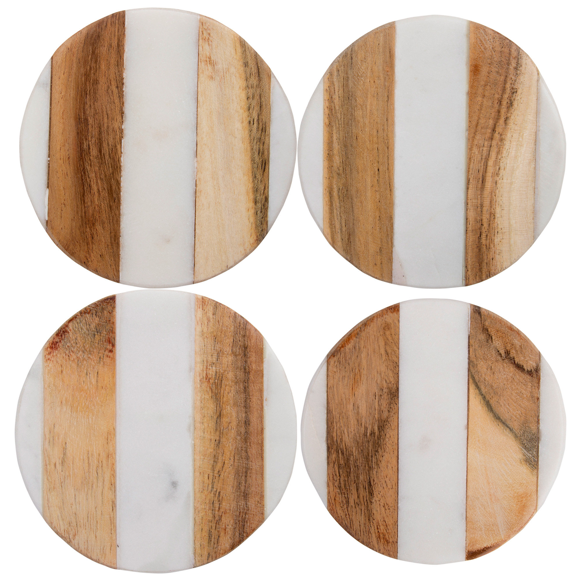 Wade Logan Colona Latosia Round Wood Coaster & Reviews | Wayfair