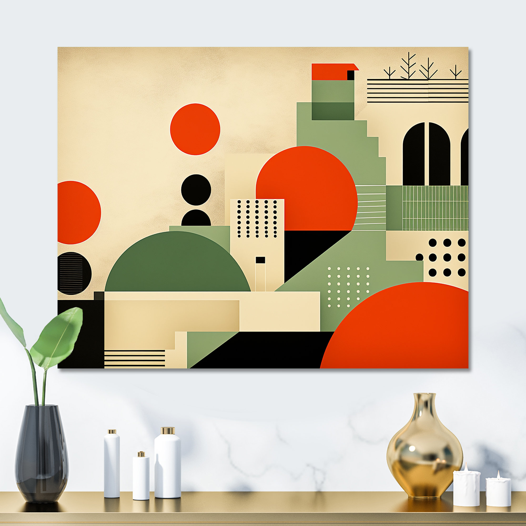 Ivy Bronx Transcendent City Shapes Collages - Abstract Collages Metal ...