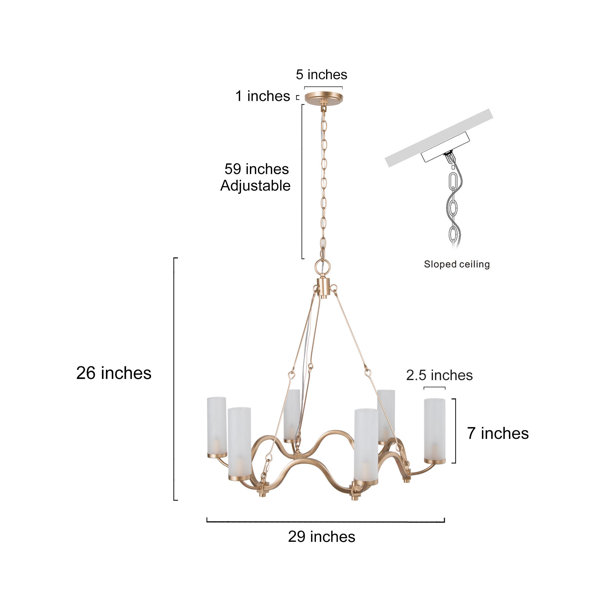 Everly Quinn Acari 6 - Light Unique Chandelier & Reviews | Wayfair