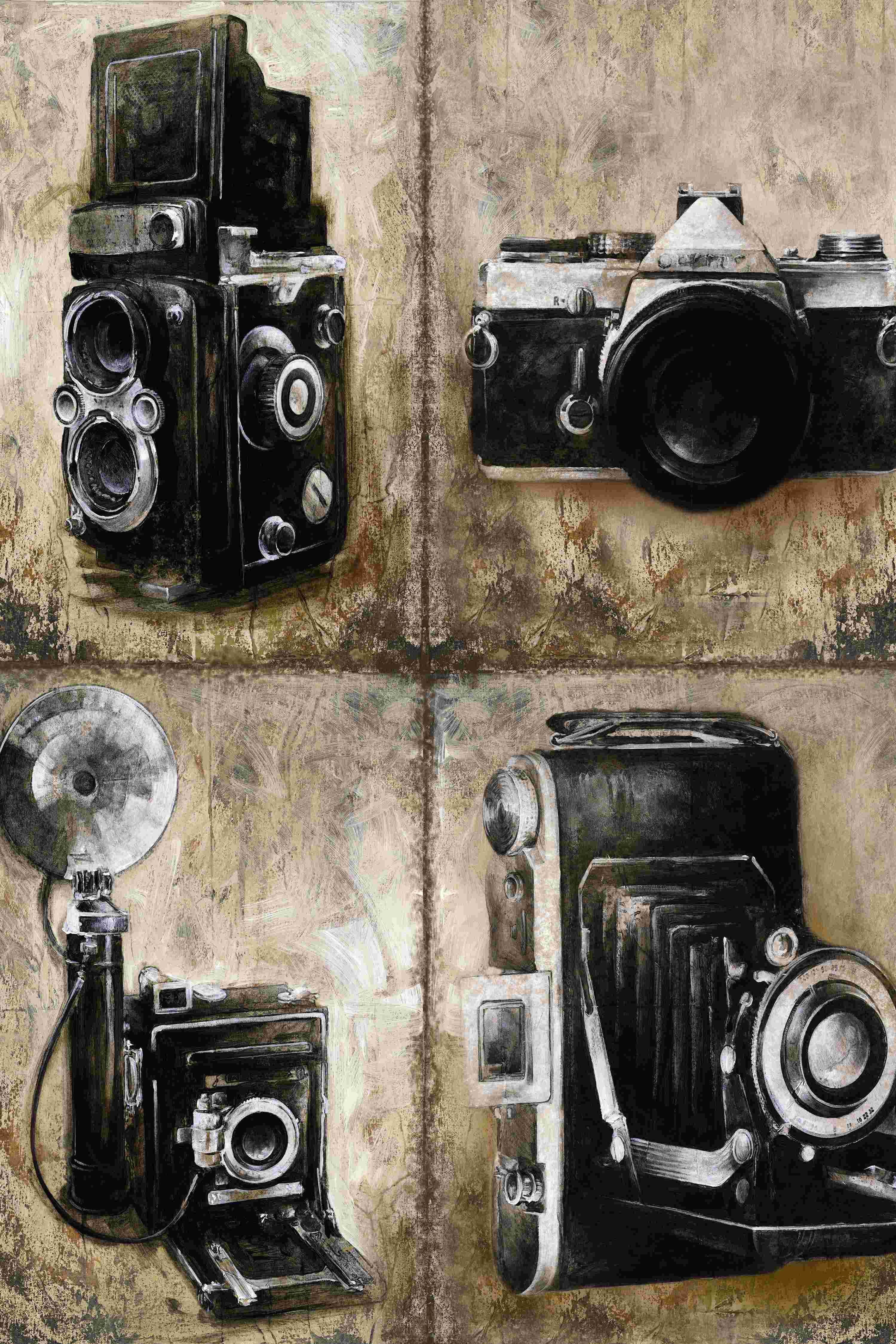 17 Stories Vintage Cameras - Wrapped Canvas Graphic Art | Wayfair