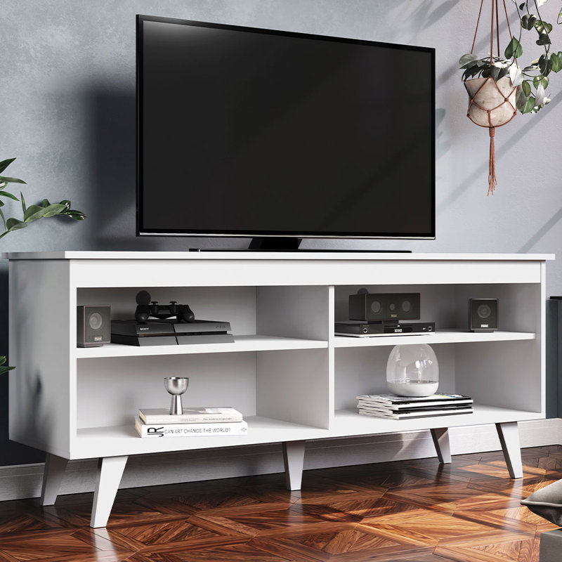 George Oliver Harmie TV Stand Entertainment Center with 4 Shelves and ...