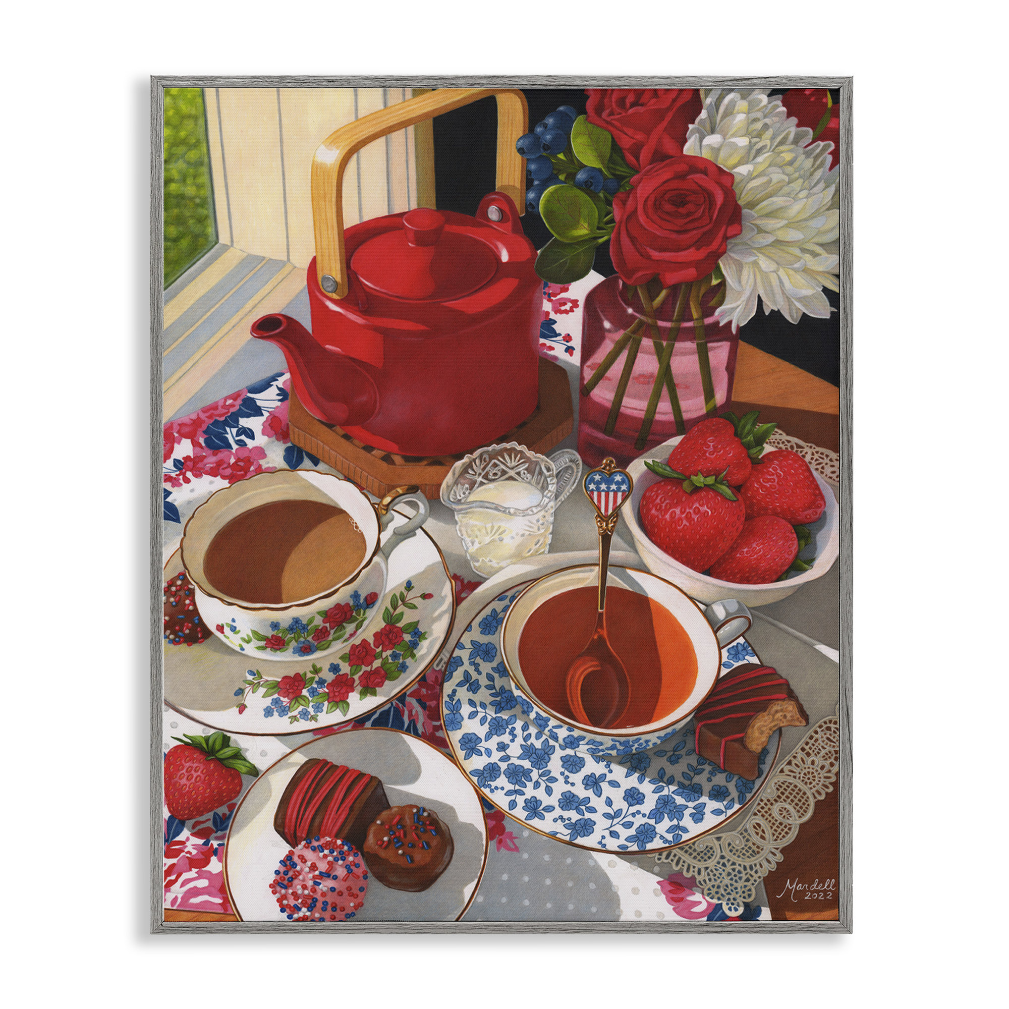 Stupell Industries Patriotic Tea Party Art by Mardell Schuster | Wayfair
