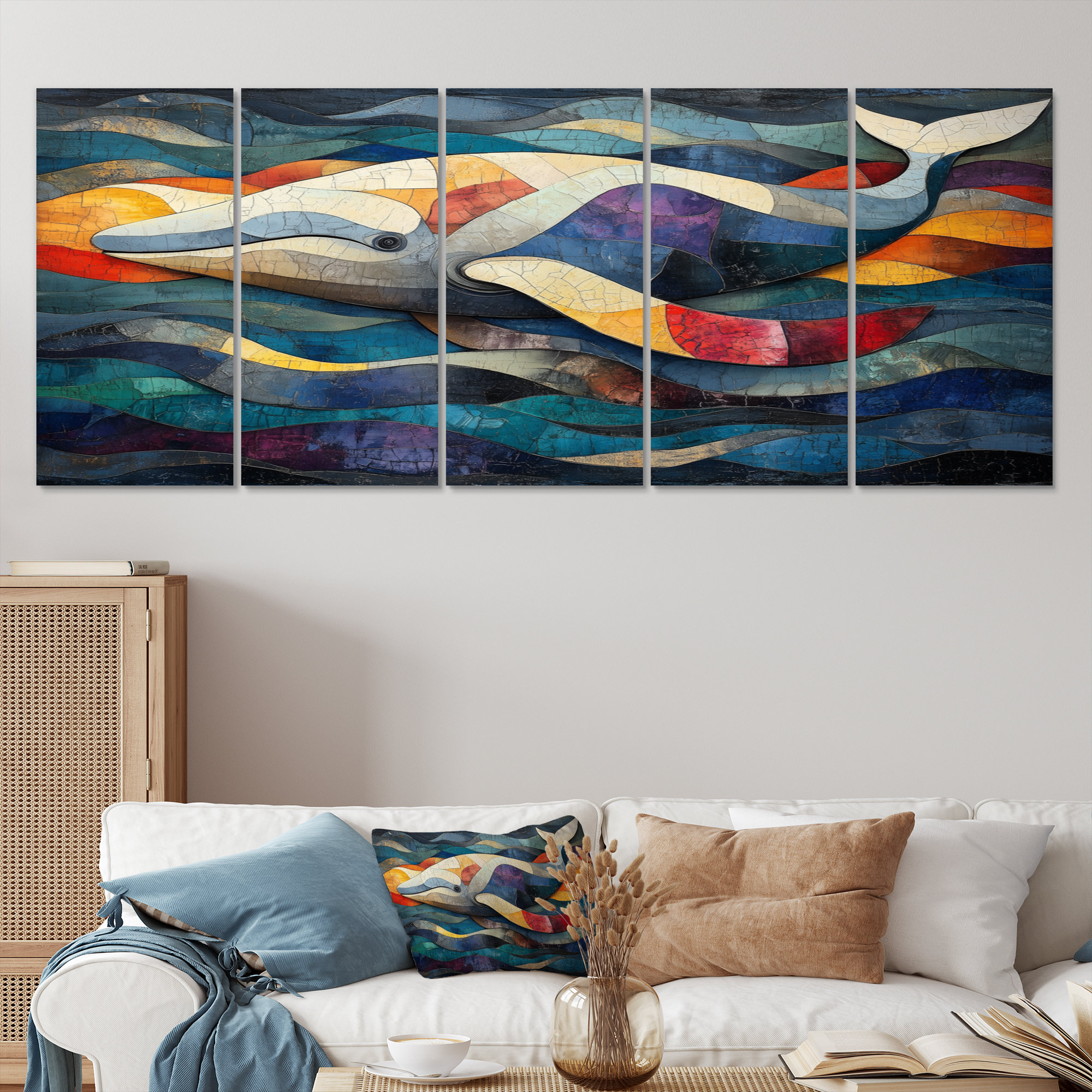 Breakwater Bay Inuit Whale In Blue And Yellow Tones III - Canadian ...