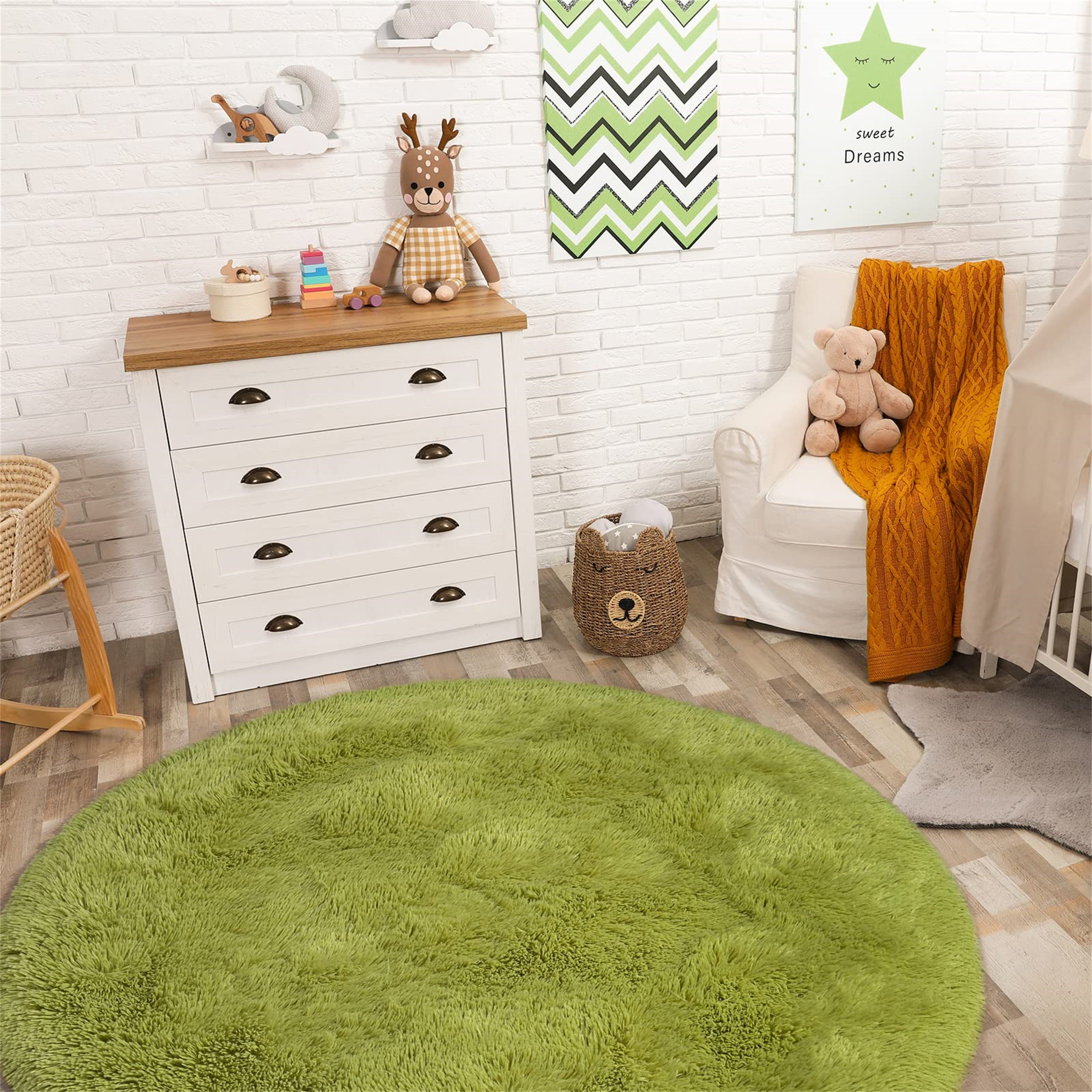 Mercer41 Round Rug Bedroom | Wayfair