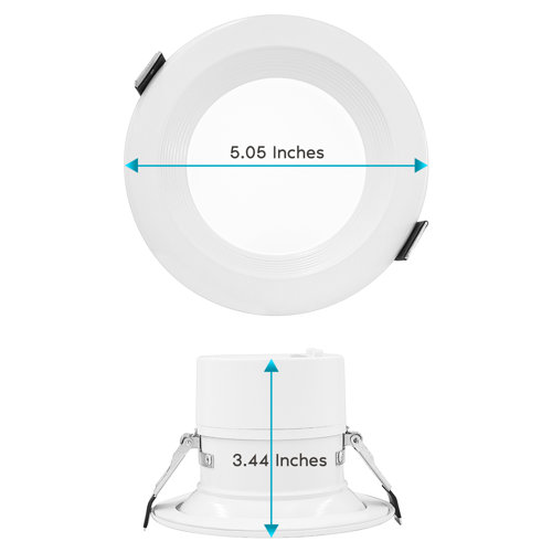 Luxrite 4" Commercial Selectable CCT New Construction LED Canless ...