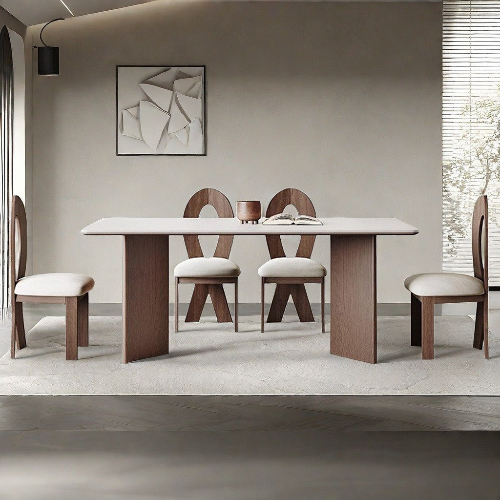 LJIA home Contemporary Chic Simple Dining Table and Chairs | Wayfair