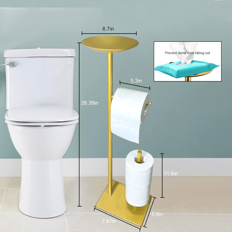 Rebrilliant Free Standing Toilet Paper Holder | Wayfair