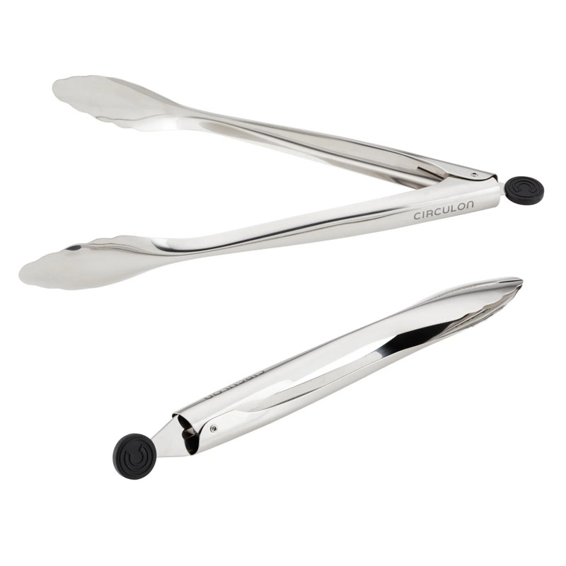 Circulon Tools Stainless Steel Kitchen / Cooking Tongs Set, 2 Piece ...