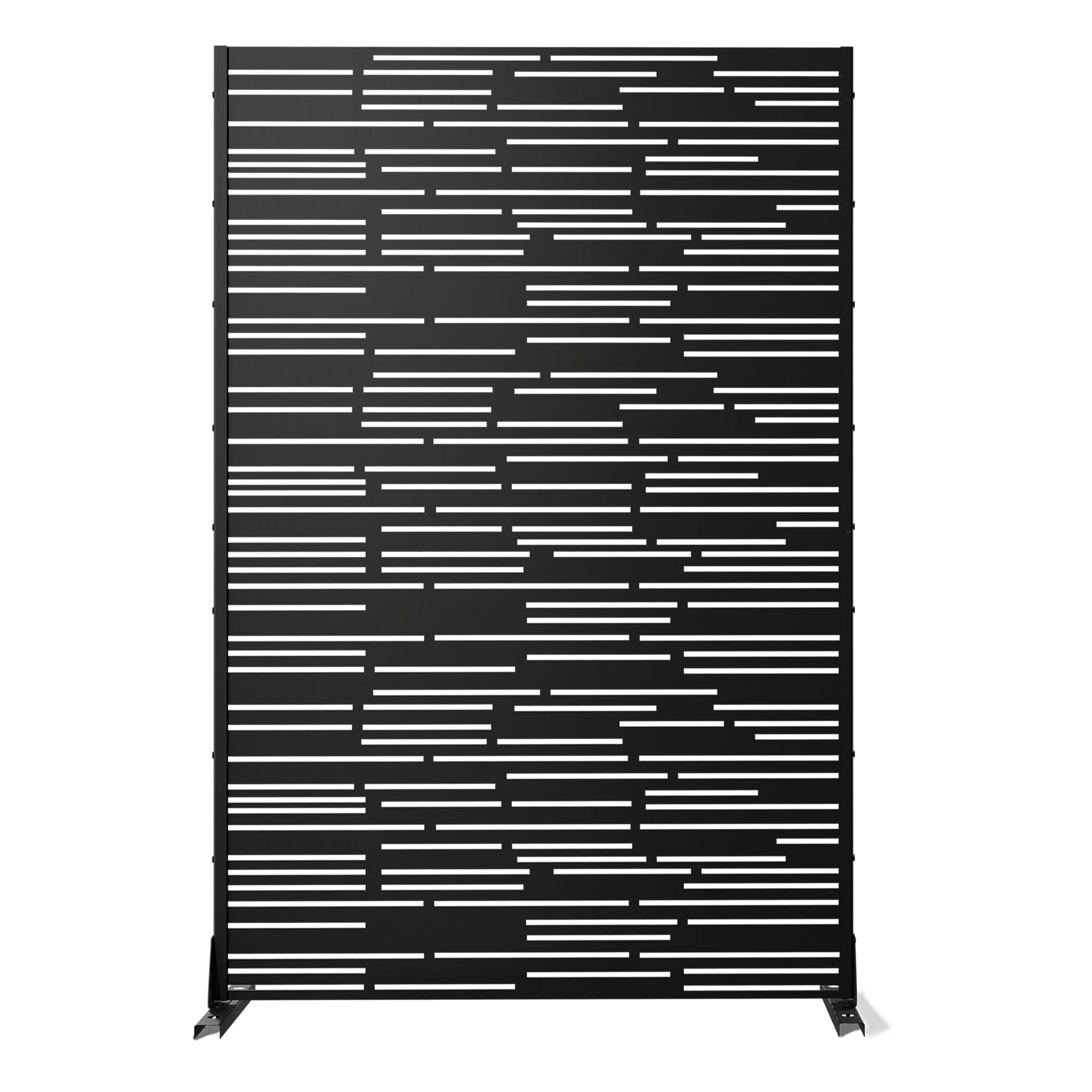FLIZE Metal Privacy Screen with Stand, Weather Resistant Outdoor ...
