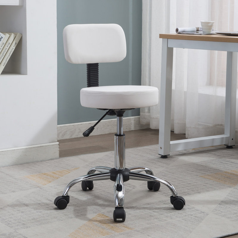 Hokku Designs Gundrath Adjustable Office Chair, Faux Leather Computer ...