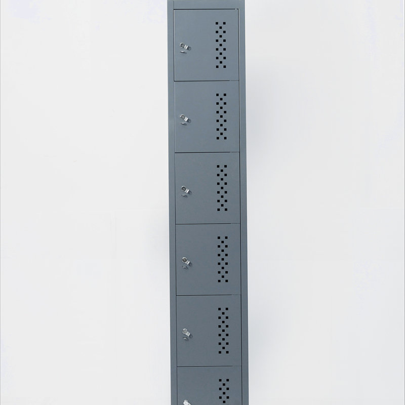 Latitude Run® Metal garage storage cabinet, six separate storage ...